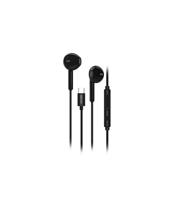 Headsets - Astrum EB500 USB-C Stereo Earphones with Mic - DAC Black was ...