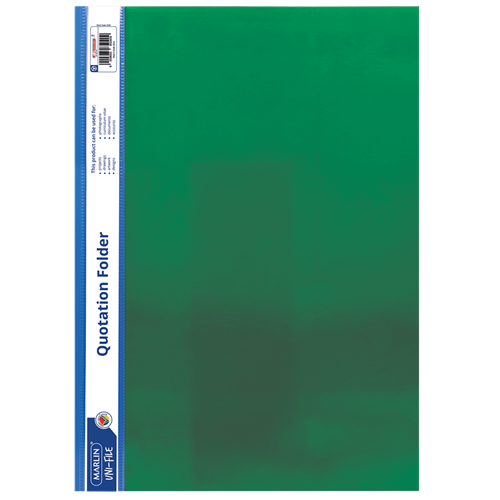 Files & Folders - Marlin A4 Green Quotation and Presentation Folder ...